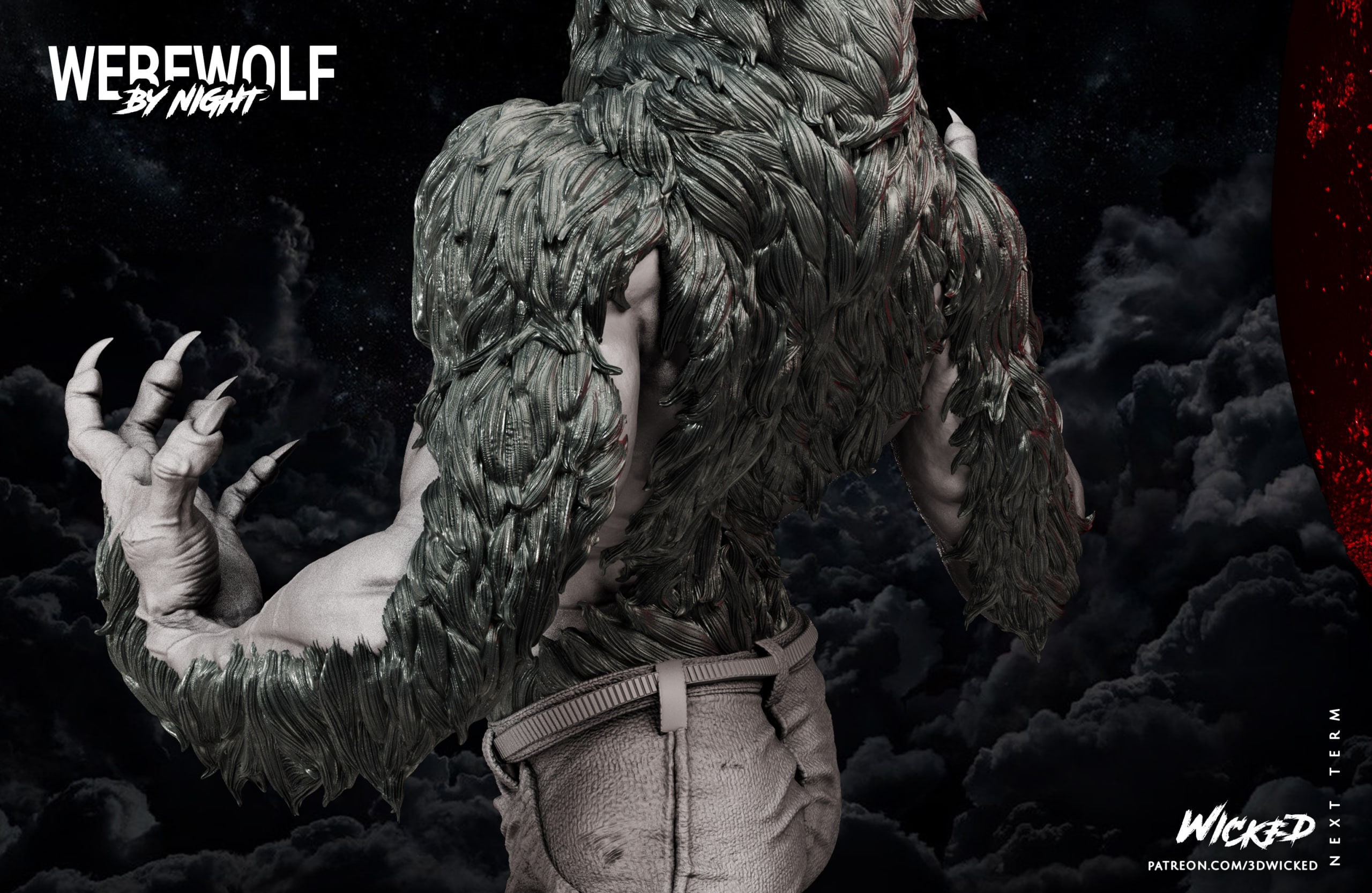 Werewolf Statue STL Model STL File 3D Printable Model - Etsy