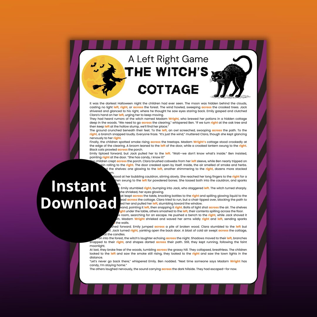 Halloween Left Right Game, Halloween Games, Pass the Pumpkin ...