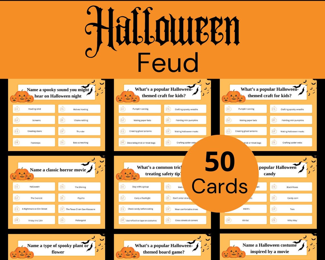 Halloween Feud, Halloween Family Feud, Halloween Family Feud Questions ...
