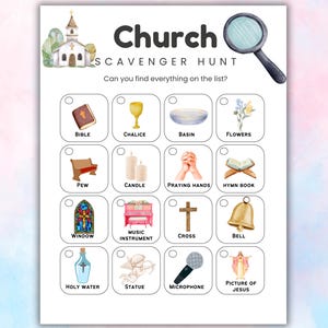 Church Scavenger Hunt, Scavenger Hunt, Bible Games, Church Games ...