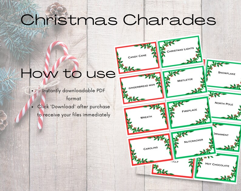 Christmas Charades, Christmas Pictionary, Family Reunion Games ...