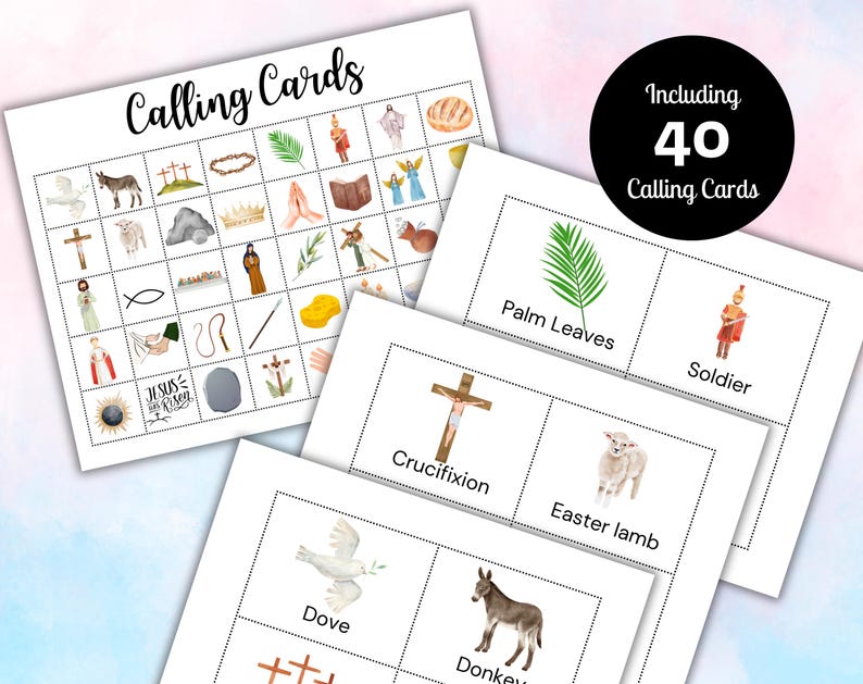 Religious Easter Bingo, Resurrection Bingo, Easter Bingo, Easter Story ...