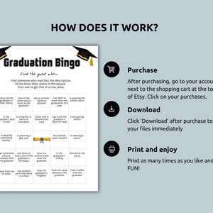 Graduation Bingo, Graduation Games, College Graduation, 2025 Graduation ...
