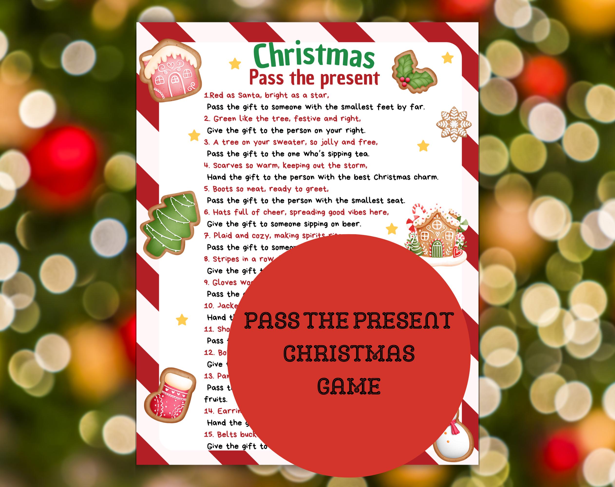 Christmas Pass the Present Game, Christmas Pass the Present, Pass the ...