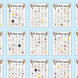 Resurrection Bingo, Religious Easter Bingo, Easter Bingo, Easter Story ...