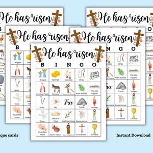 Resurrection Bingo, Religious Easter Bingo, Easter Bingo, Easter Story ...