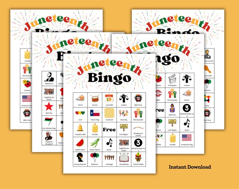 Juneteenth Bingo, Juneteenth Games, Black History Month, Juneteenth ...