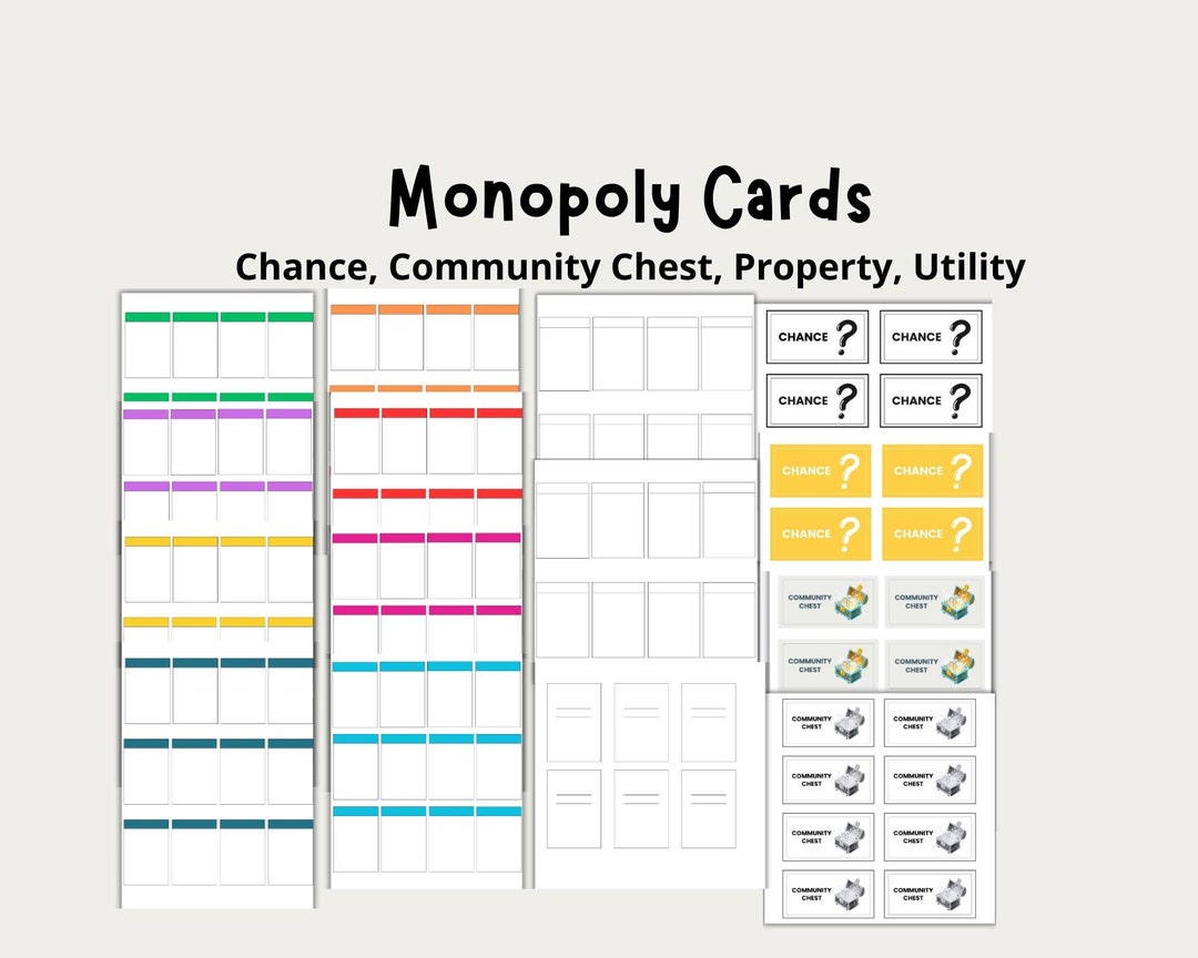 Monopoly Cards, All Monopoly Cards, Property, Utility, Chance and ...