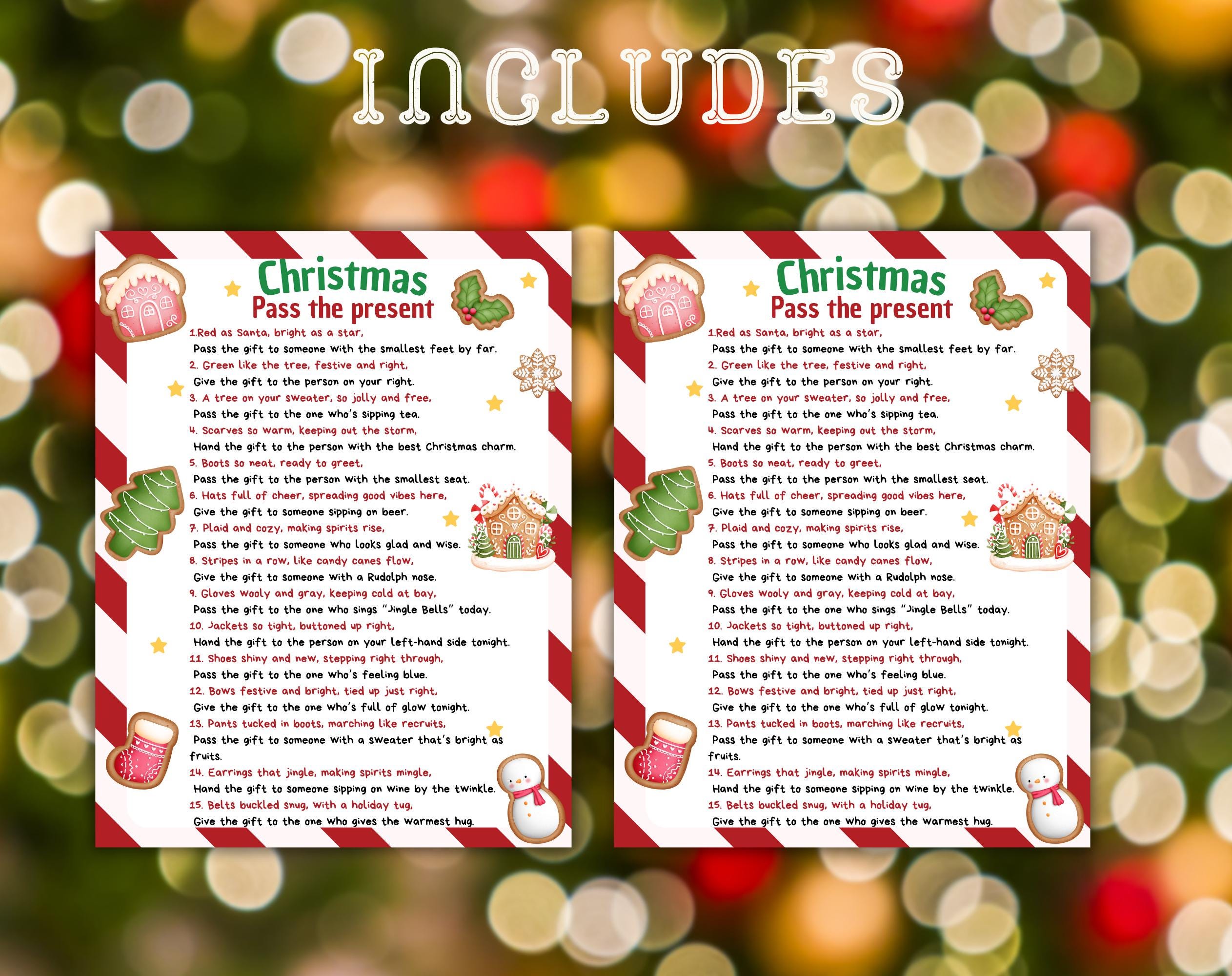 Christmas Pass the Present Game, Christmas Pass the Present, Pass the ...