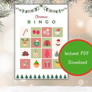 Christmas Bingo Game: 30 Printable Holiday Cards (PDF) - Etsy