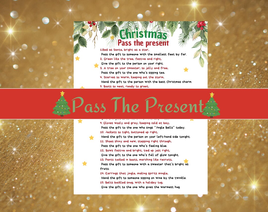 Christmas Pass the Present Game, Christmas Pass the Present, Pass the ...