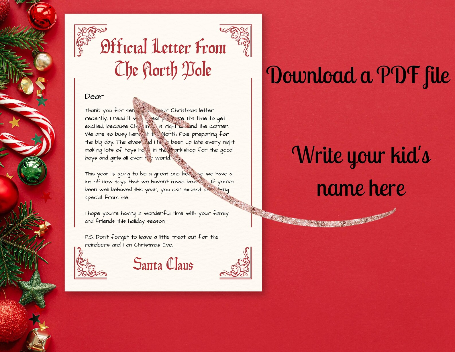 Letter From Santa, Letters From Santa, Letter From Santa Personalized ...