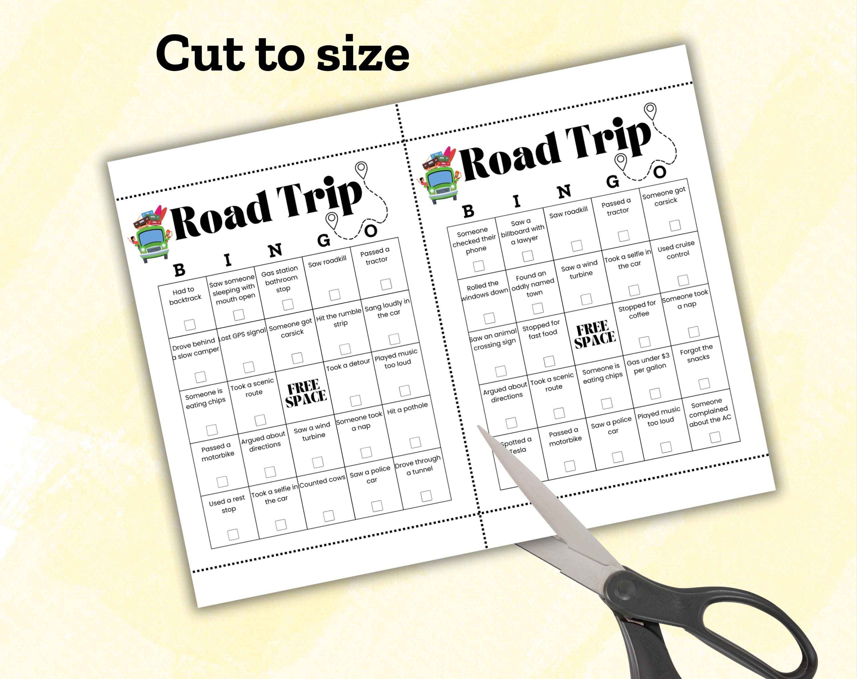 Road Trip Bingo: Family Car Travel Game (PDF) - Etsy