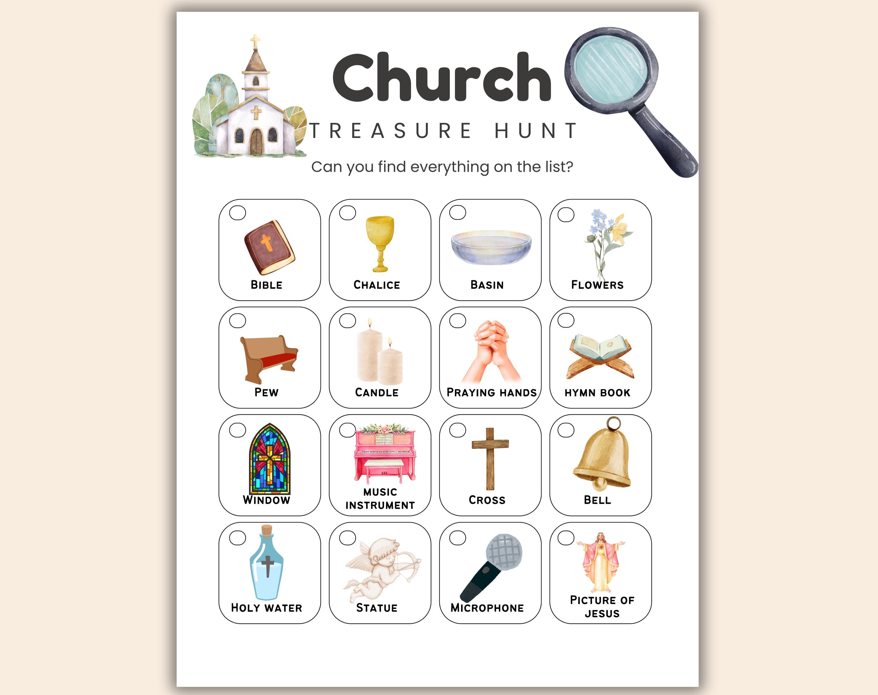 Church Scavenger Hunt, Scavenger Hunt, Bible Games, Church Games ...