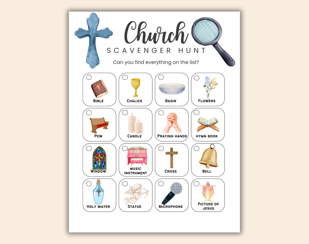 Church Scavenger Hunt, Scavenger Hunt, Bible Games, Church Games ...
