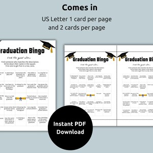 Graduation Bingo, Graduation Games, College Graduation, 2025 Graduation ...