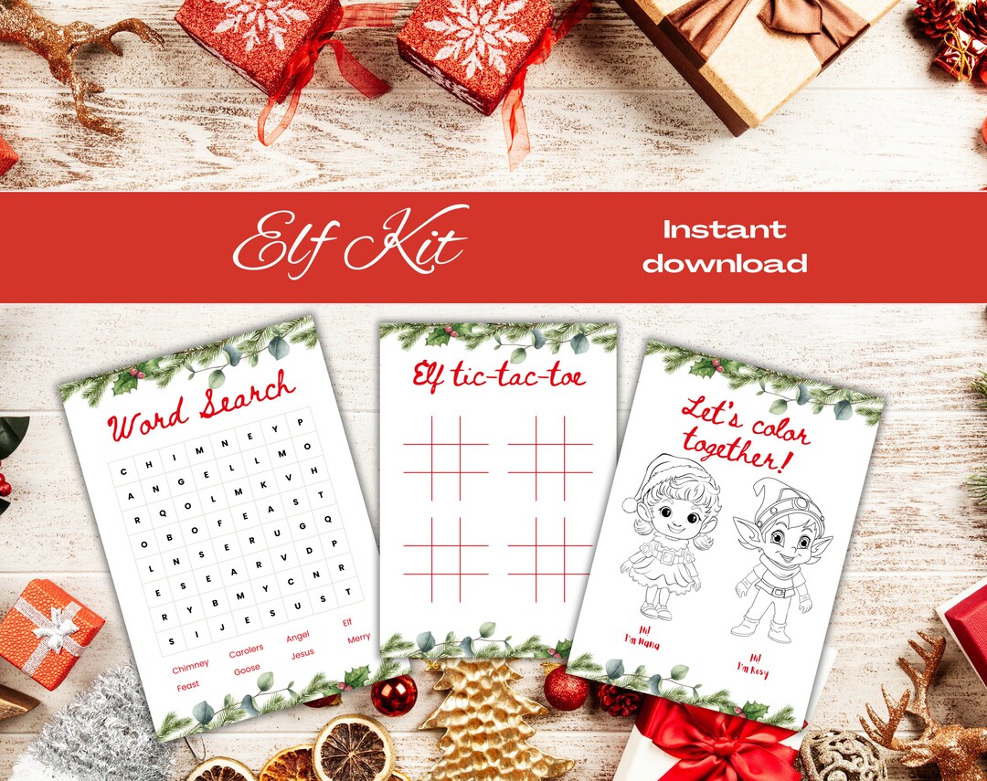 Elf Kit, Elf Mischief Kit, Elf Shelf Kit, Elf Kit Printable, Elf Notes ...
