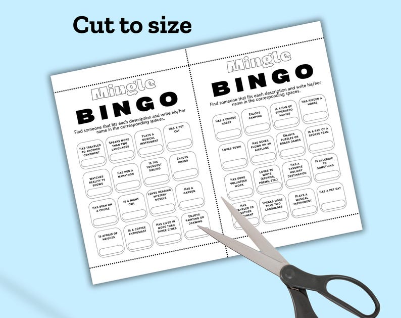 Mingle Bingo: Team Building Icebreaker Game (digital Download) - Etsy