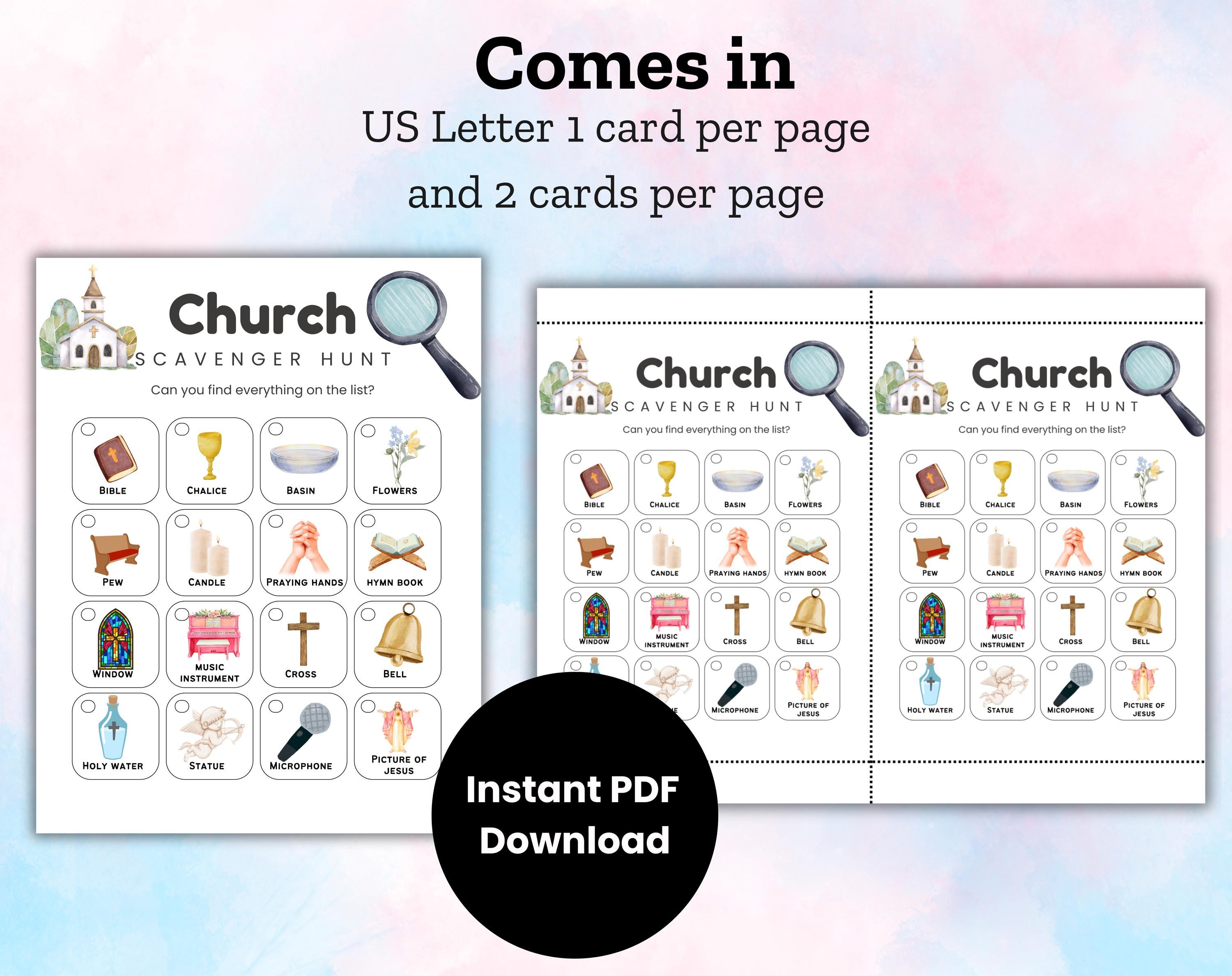 Church Scavenger Hunt, Scavenger Hunt, Bible Games, Church Games ...