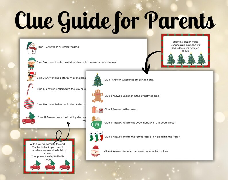 Christmas Scavenger Hunt: Festive Riddles & Trivia (printable) - Etsy