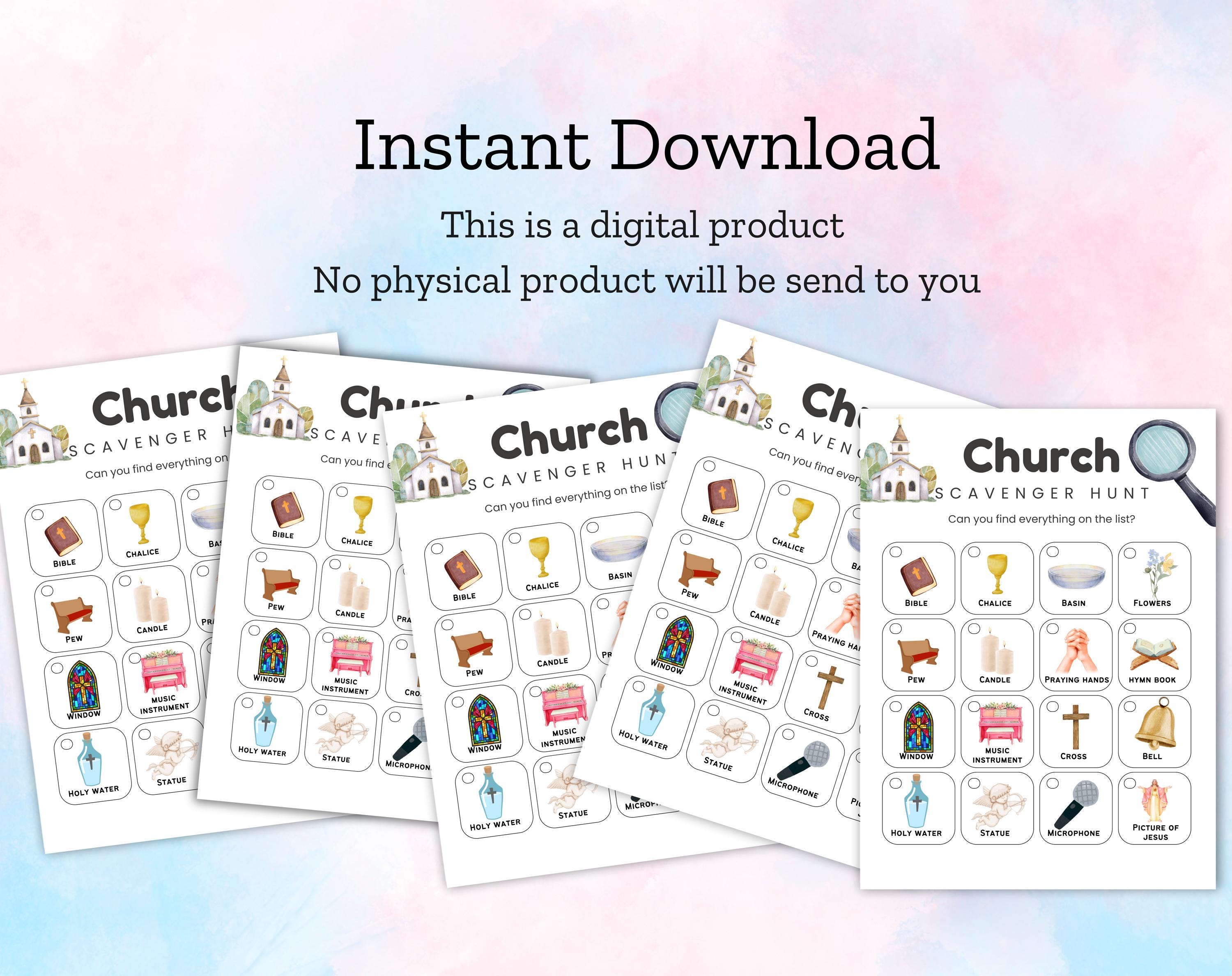 Church Scavenger Hunt, Scavenger Hunt, Bible Games, Church Games ...