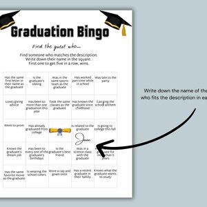Graduation Bingo, Graduation Games, College Graduation, 2025 Graduation ...