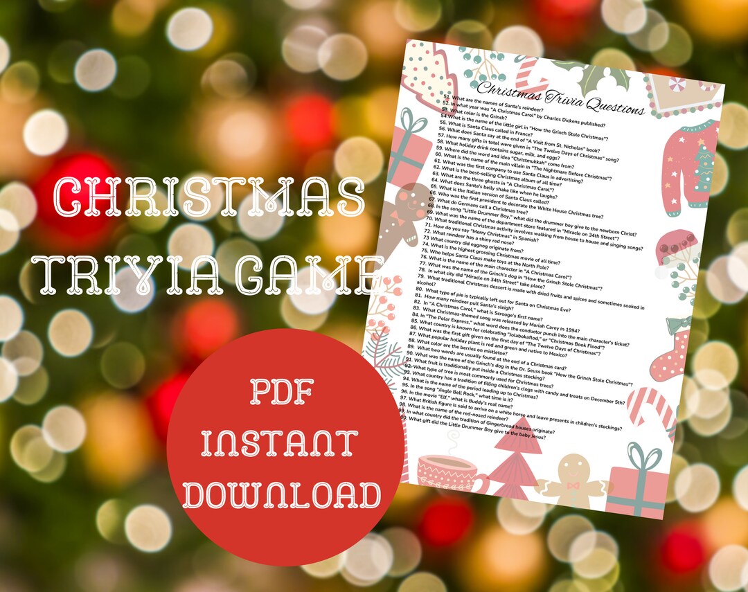 Christmas Trivia, Christmas Trivia Game, Family Reunion Games ...