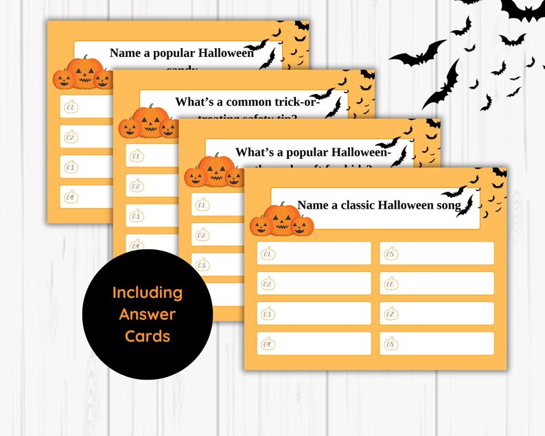 Halloween Family Feud Game: Spooky Party Fun - Etsy