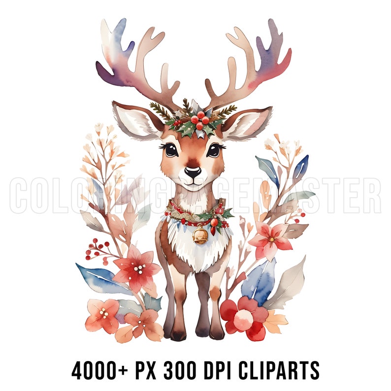 241 Christmas Clipart Mega Bundle, Watercolor Christmas Clipart ...