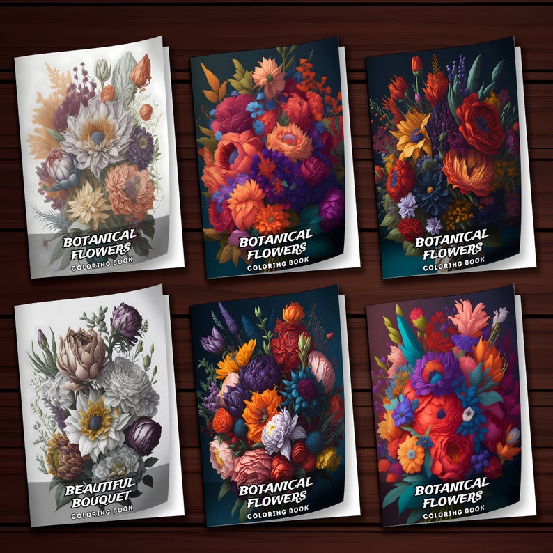 180 Botanical Coloring Pages Bundle, Botanical Coloring Book, Instant ...
