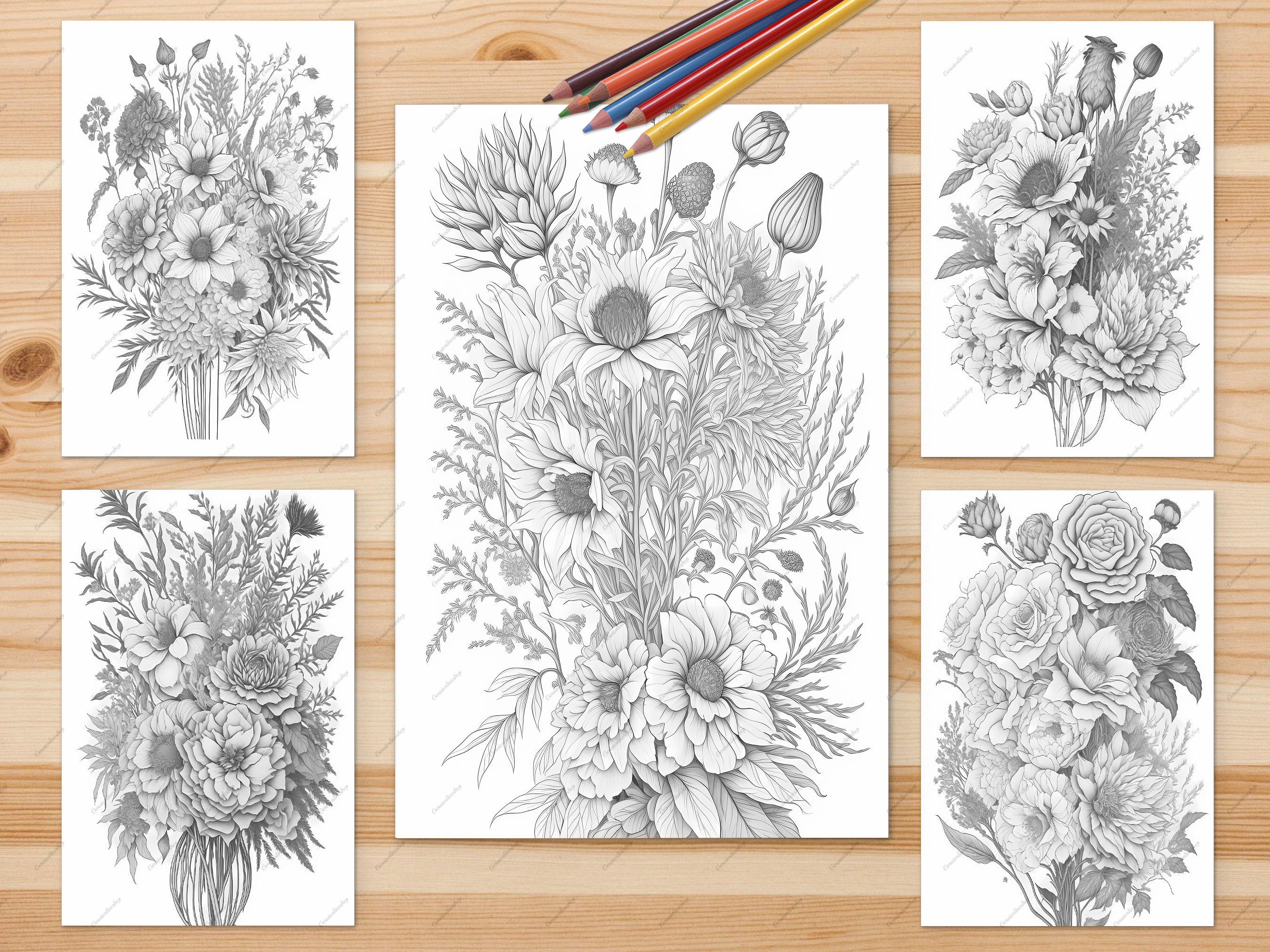 35 Printable Botanical Coloring Pages Coloring Book Adults - Etsy