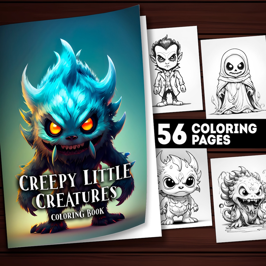 56 Creepy Little Creatures Coloring Pages, Creepy Creatures Coloring ...