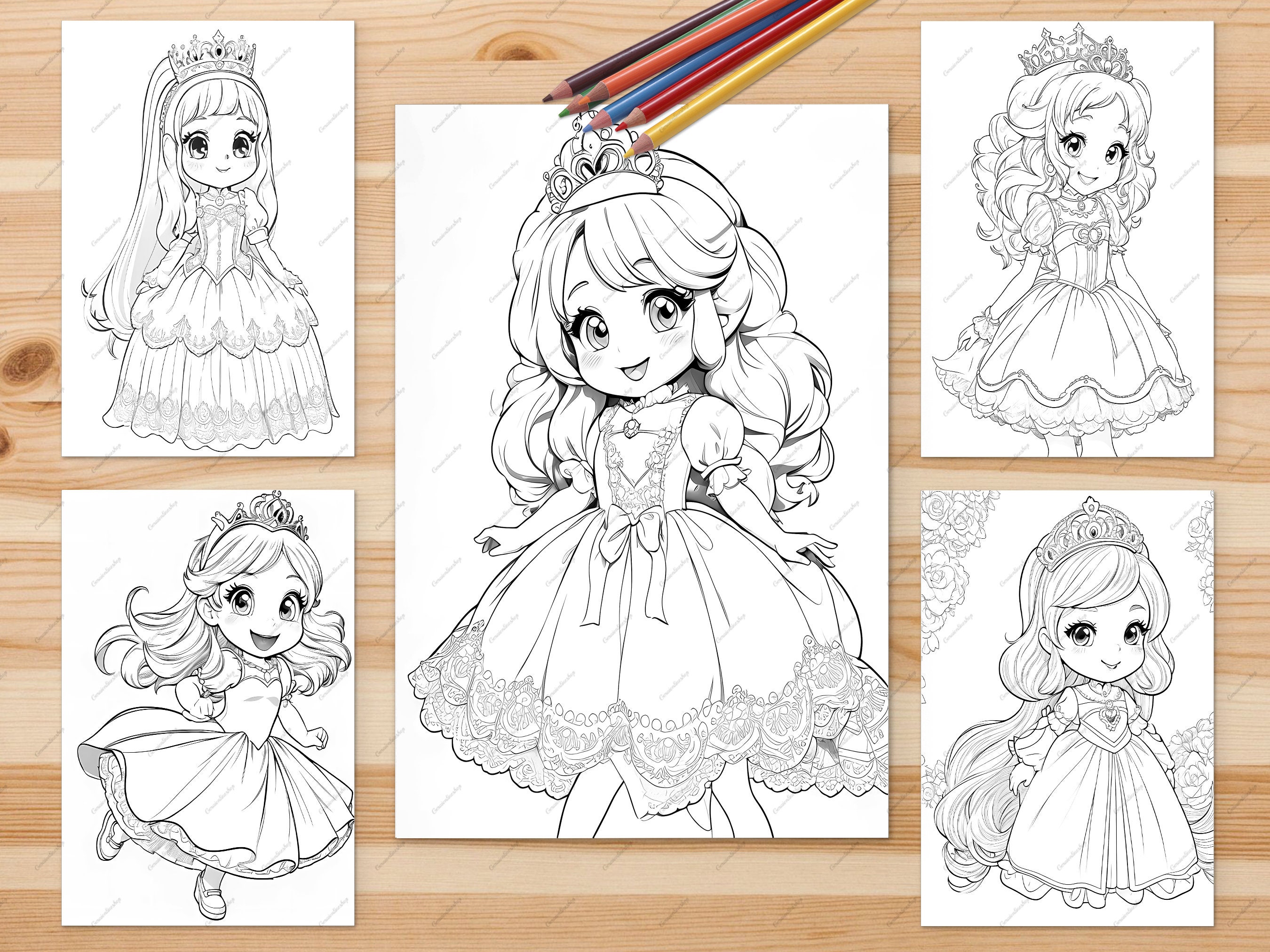 33 Printable Cute Little Princess Coloring Pages Coloring - Etsy