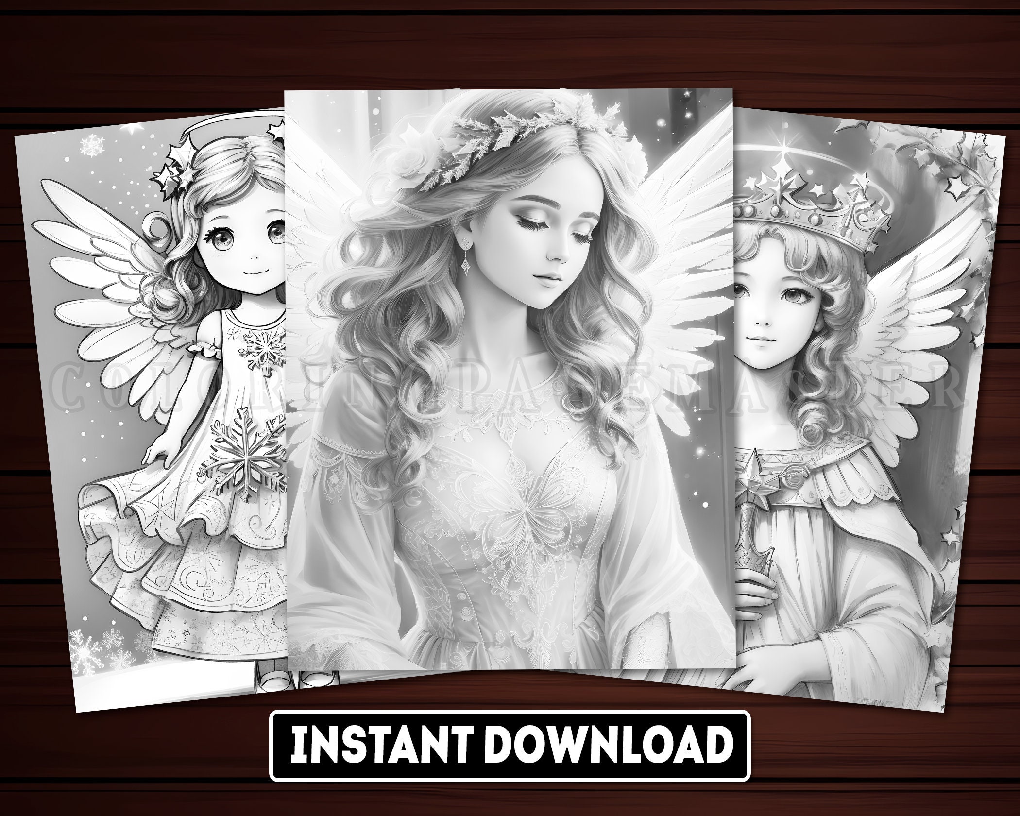 28 Christmas Angel Coloring Pages, Christmas Angel Coloring Book ...