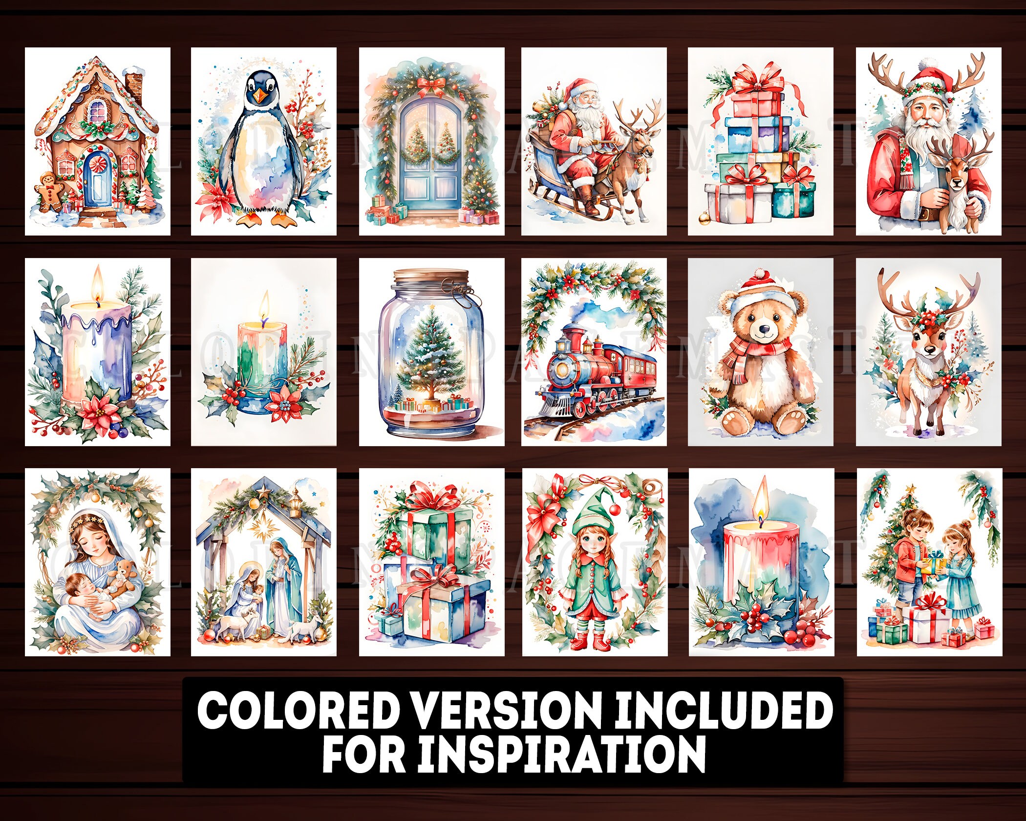 62 Printable Christmas Coloring Pages, Christmas Theme Items Coloring ...