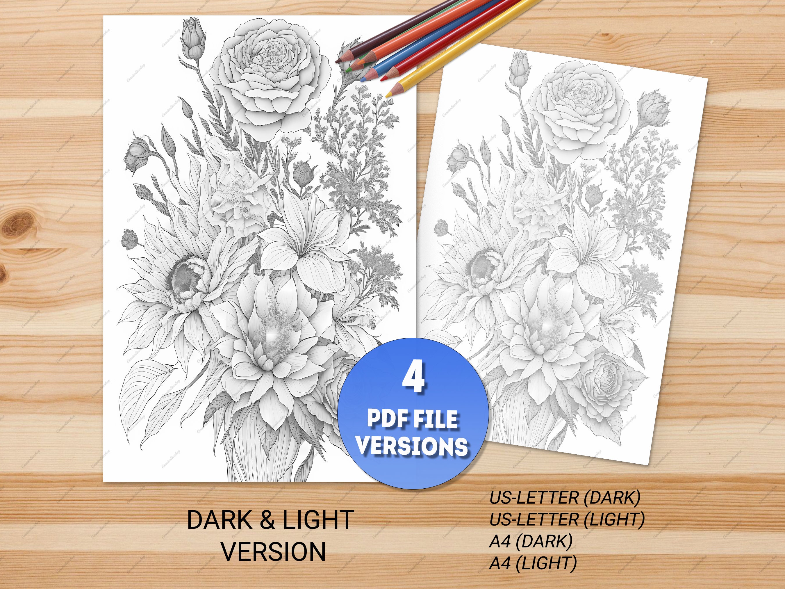 35 Printable Botanical Coloring Pages Coloring Book Adults - Etsy