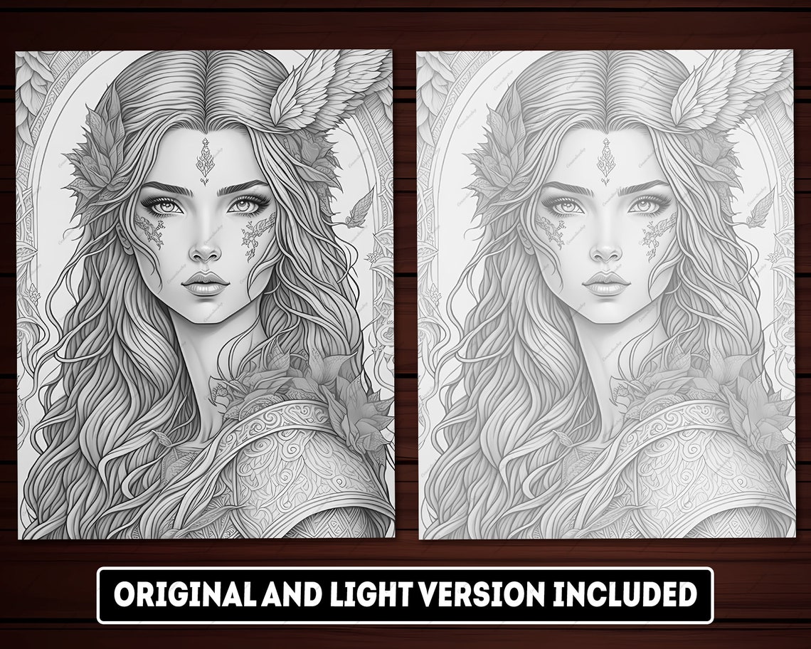 30 Printable Goddess Coloring Pages, Coloring Book, Fantasy, Adults ...