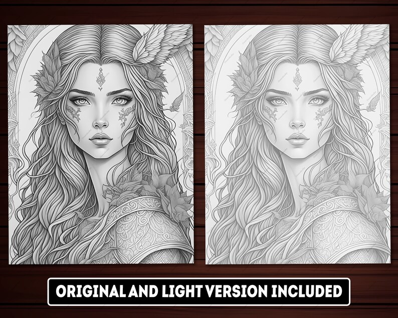 30 Printable Goddess Coloring Pages, Coloring Book, Fantasy, Adults ...