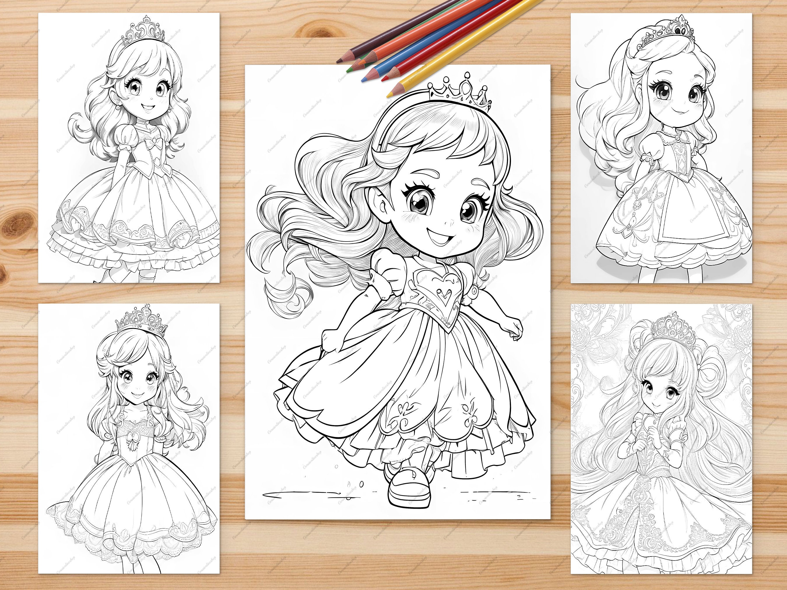 33 Printable Cute Little Princess Coloring Pages Coloring - Etsy