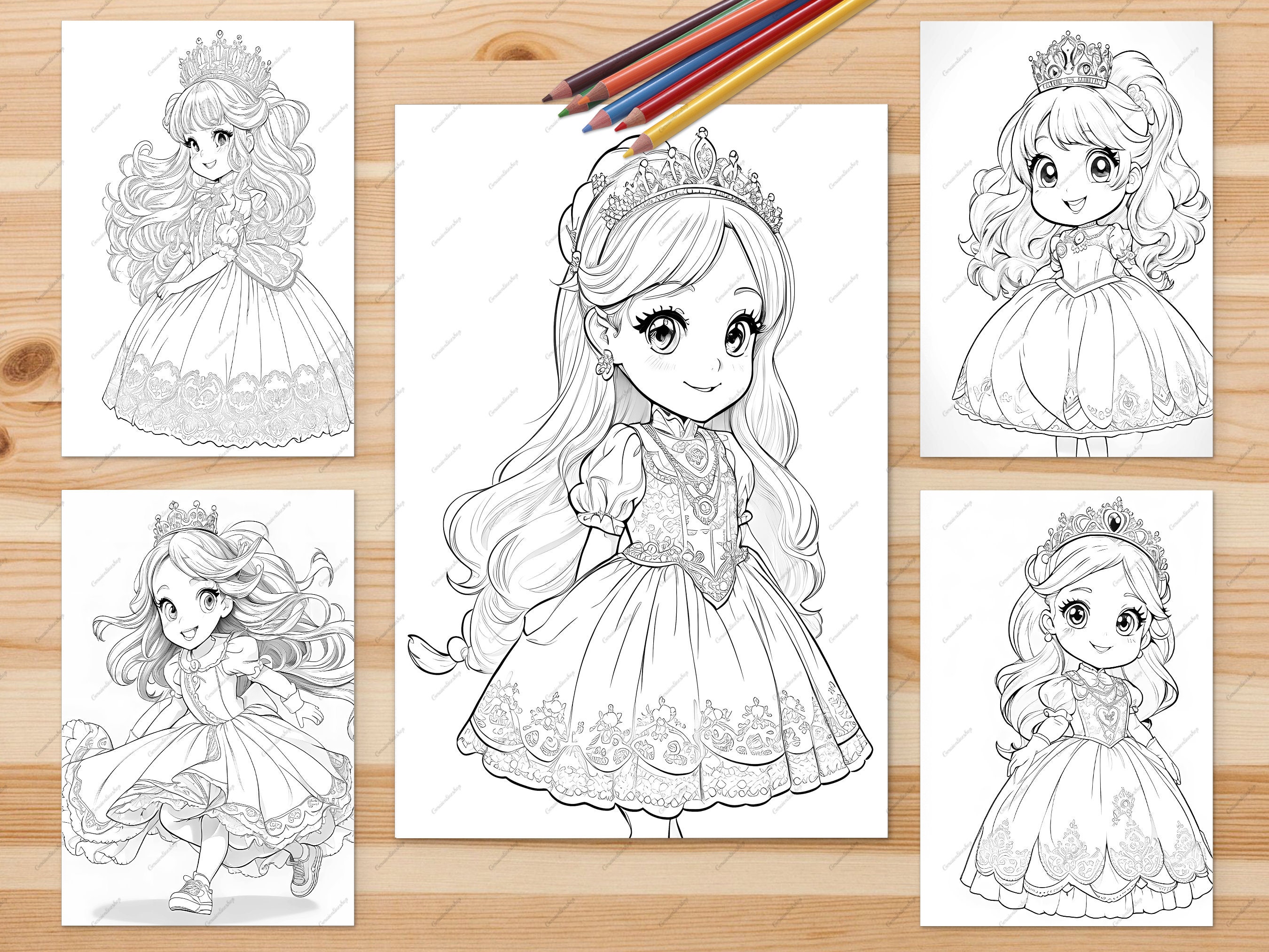 33 Printable Cute Little Princess Coloring Pages Coloring - Etsy