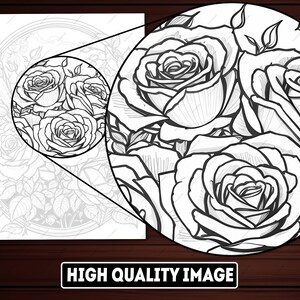 42 Blooming Rose Bouquet Coloring Pages, Rose Bouquet Coloring Book ...
