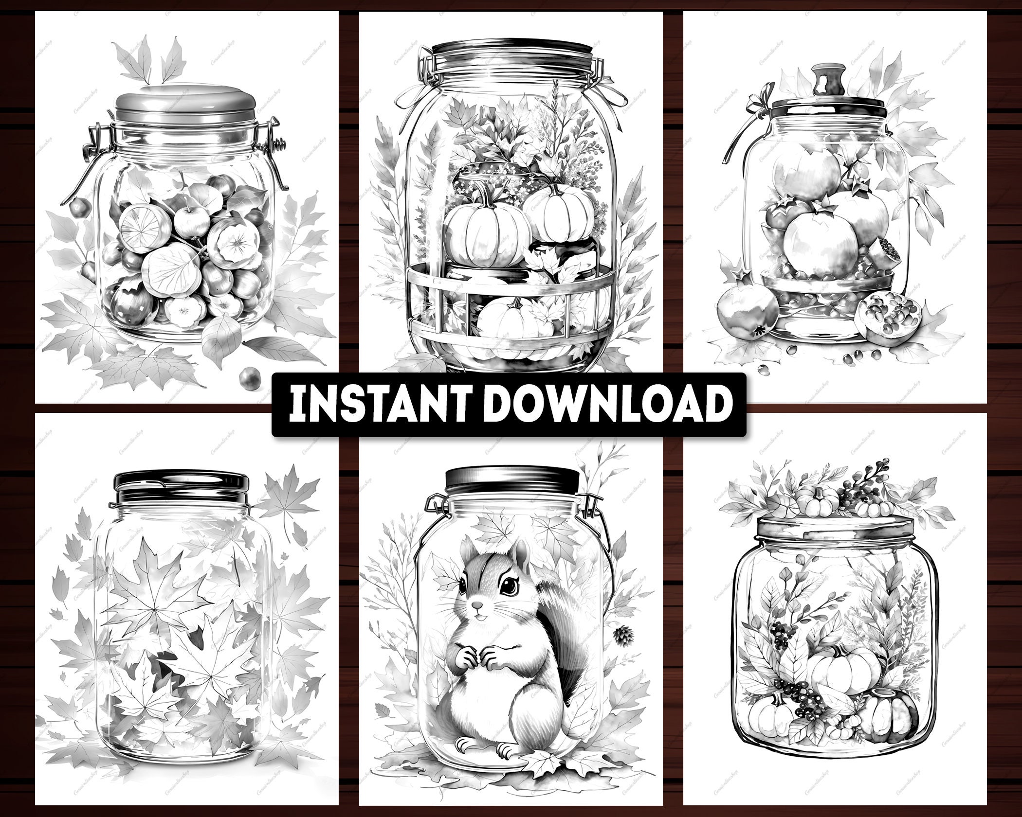 26 Autumn in A Jar Coloring Pages, Fall Coloring Pages Printable ...