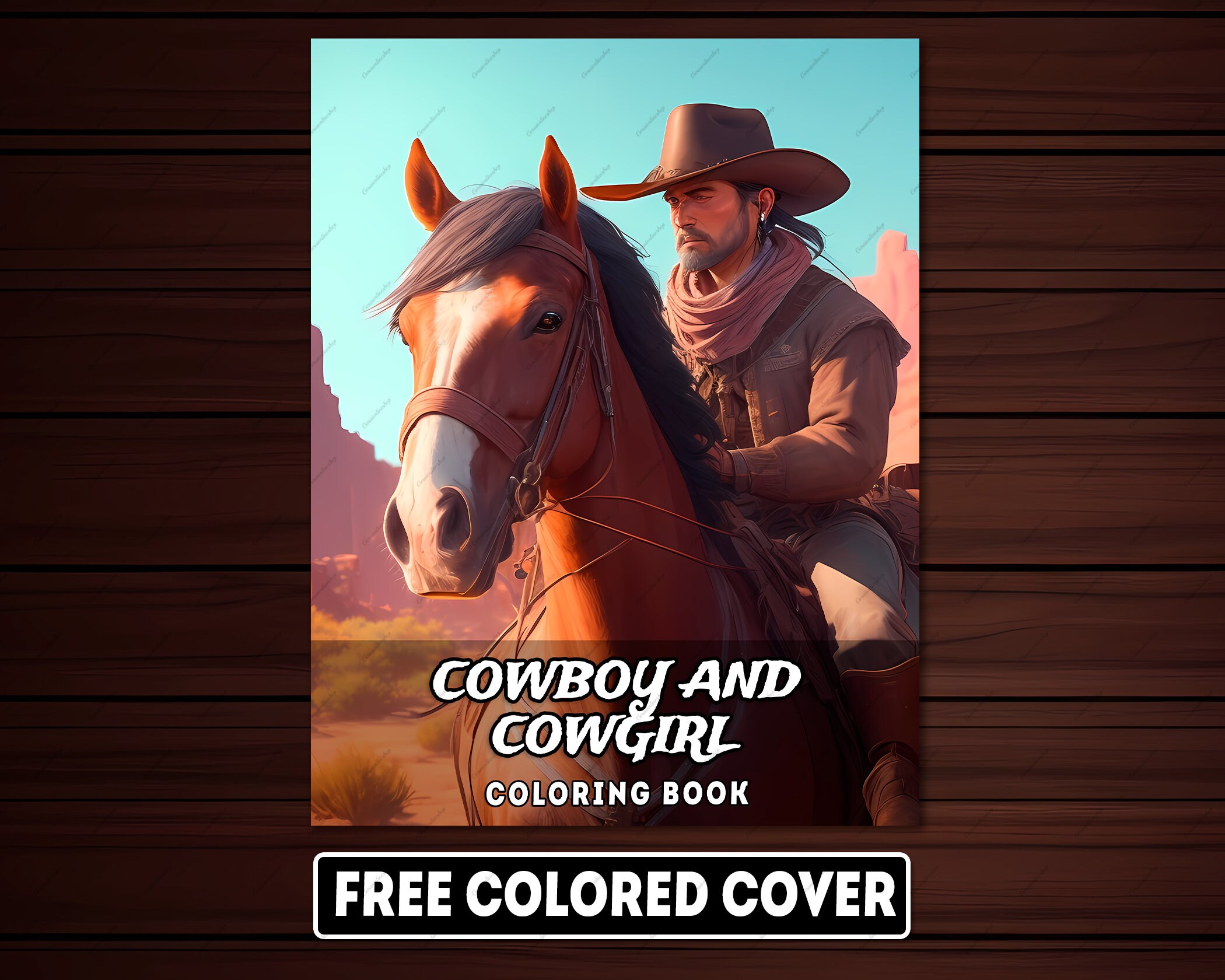 21 Western Cowboy Coloring Pages, Wild West Cowgirl Coloring Book ...