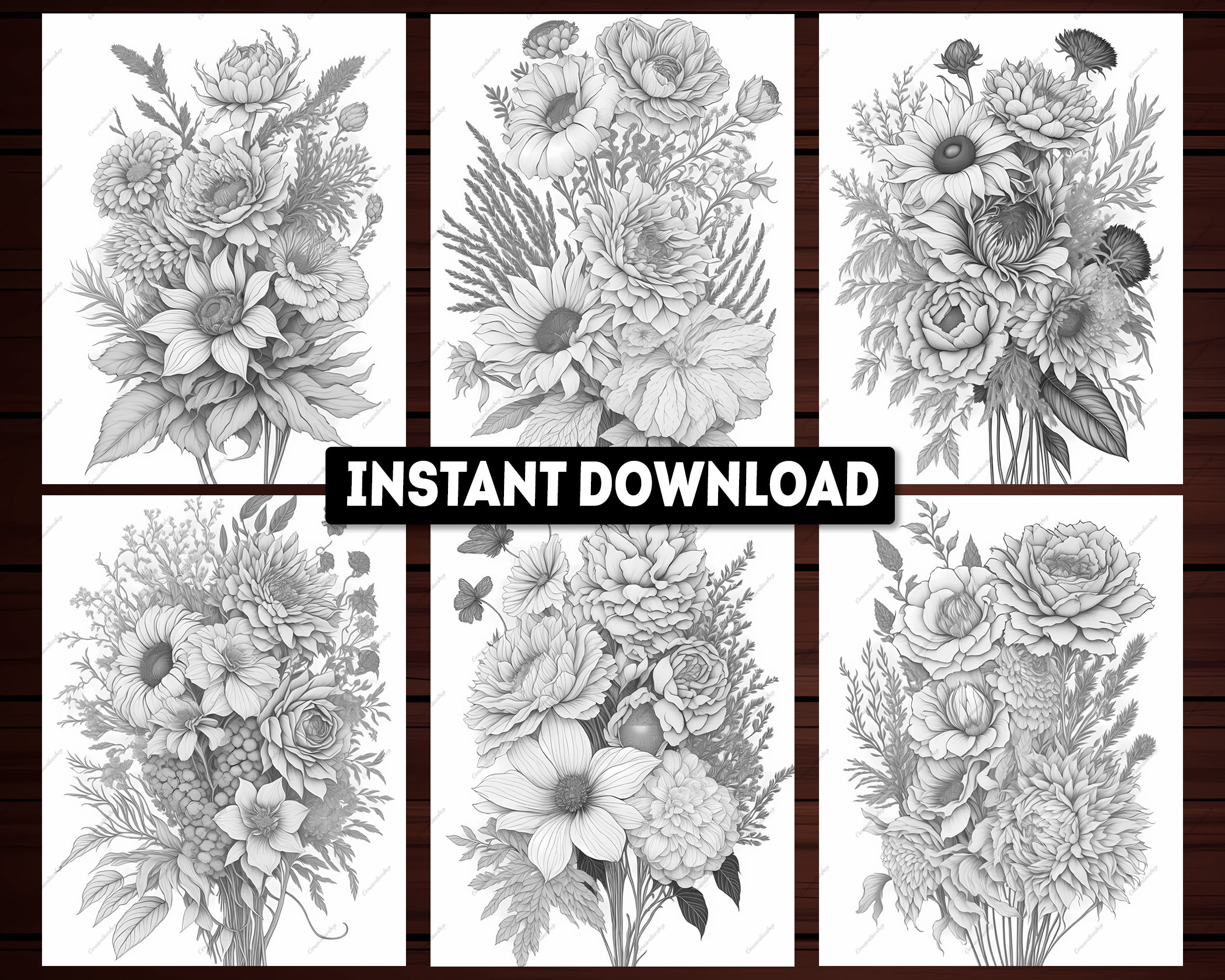 35 Printable Botanical Coloring Pages, Coloring Book, Adults + Kids ...