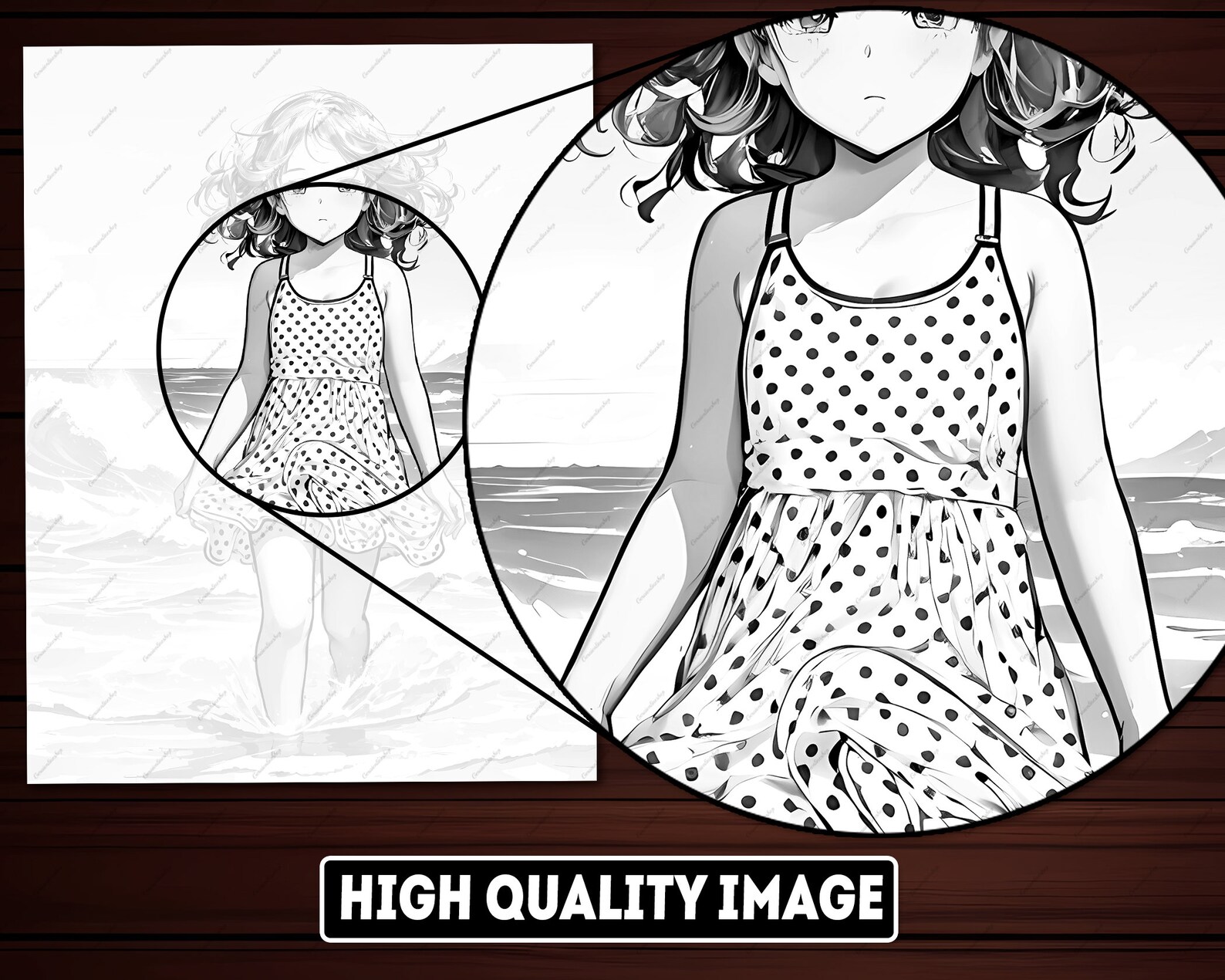 24 Adorable Anime Girl in Swimsuit Coloring Pages Beach - Etsy