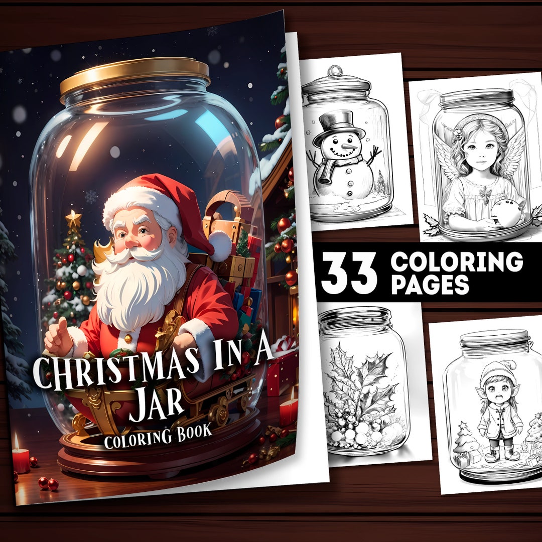 32 Christmas in A Jar Coloring Pages, Christmas Traditions Coloring ...