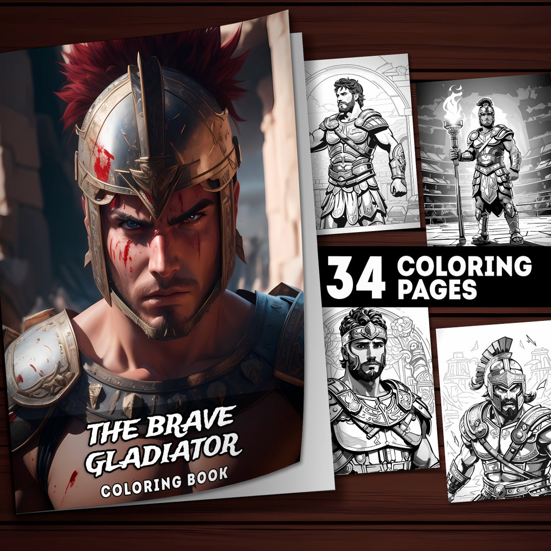 34 Brave Gladiator Coloring Pages, Fierce Gladiator Coloring Book for ...