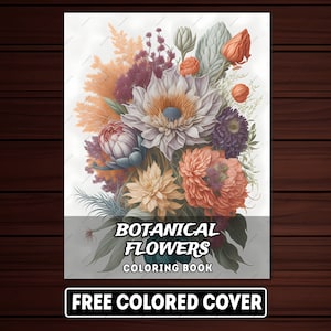 20 Printable Botanical Coloring Pages, Flower Coloring Book for Adults ...