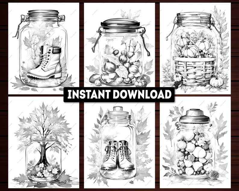 26 Autumn in A Jar Coloring Pages, Fall Coloring Pages Printable ...