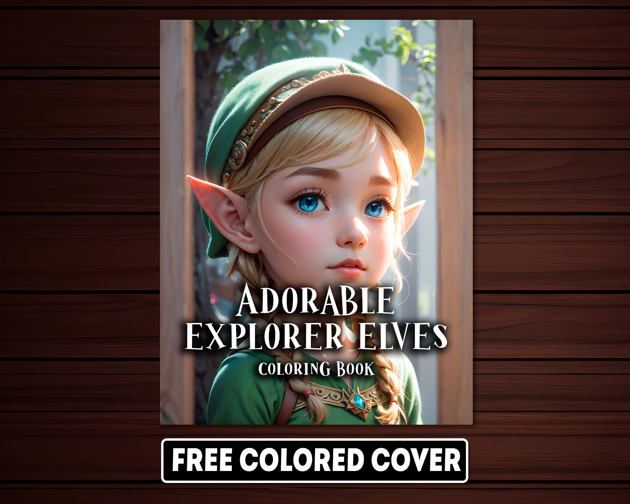 26 Adorable Elf Coloring Pages, Cute Elf Coloring Book, Adults and Kids ...